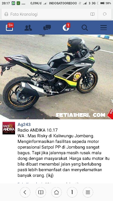 Motor sport operasional satpol PP Jombang ini dicibir netizen...ada apa ...