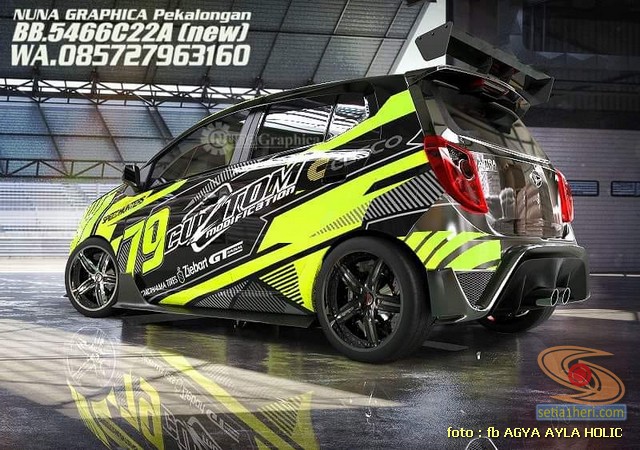 Kumpulan gambar modifikasi cutting sticker mobil Agya dan Ayla ...