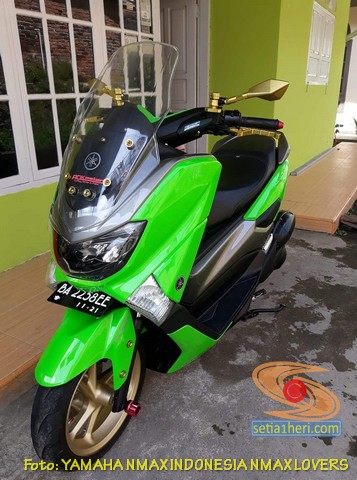 Modifikasi Yamaha NMAX warna hijau brosis - setia1heri.com