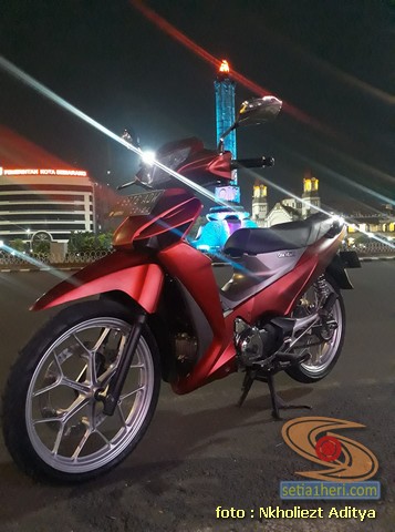Modifikasi Honda Supra X 125 warna merah mazda silver brosis ...