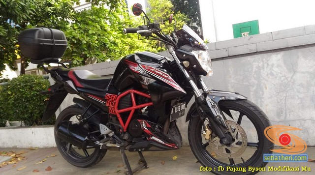 Ragam bentuk engine guard atau frame tubular pada Yamaha Byson ...