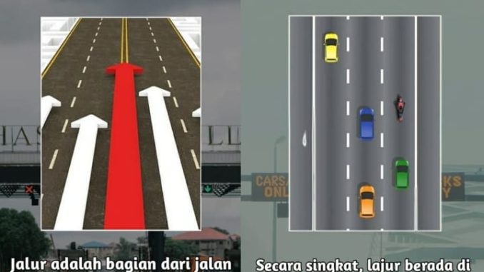 Ini Bedanya jalur dan lajur di jalan raya - setia1heri.com