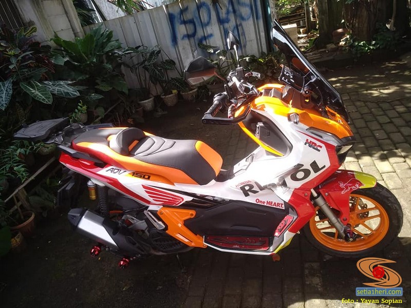 Modif Honda ADV150 livery Repsol Honda Moto GP - setia1heri.com