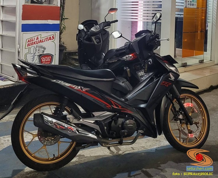 Penampakan Honda Supra X 125 pakai velg Honda Sonic 155R - setia1heri.com