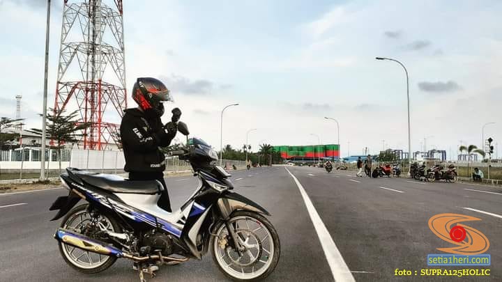 Penampakan Honda Supra X 125 pakai velg Honda Sonic 155R - setia1heri.com