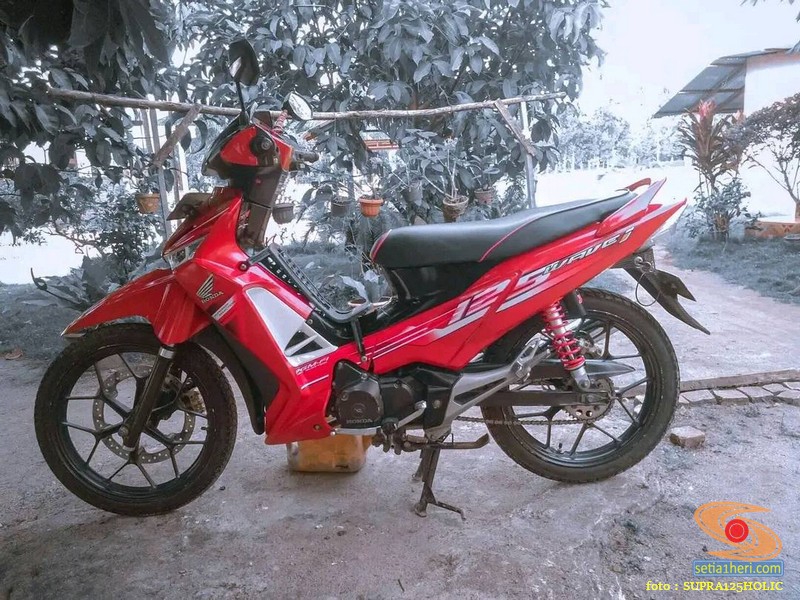 Penampakan Honda Supra X 125 pakai velg Honda Sonic 155R - setia1heri.com