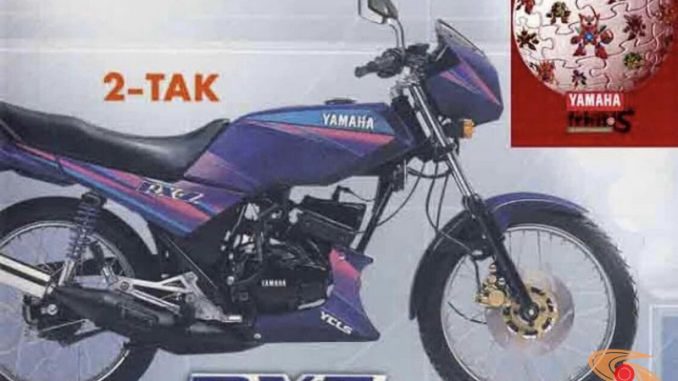 Penampakan Yamaha RXZ tahun 1997 orikinthil warna ungu terong gans ...