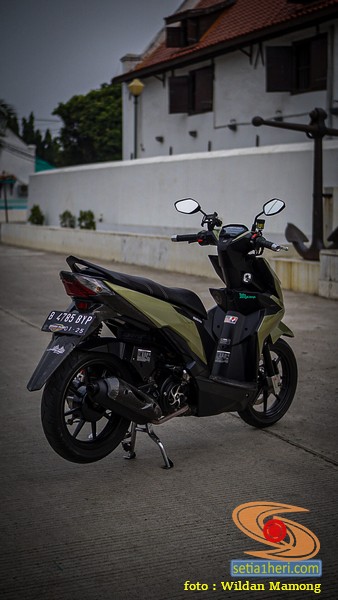 Modif simple honda BeAT warna abu-abu hijau - setia1heri.com