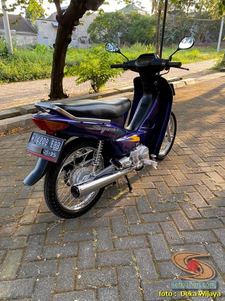 Penampakan Honda Supra x Tahun 1998 Warna Ungu Violet - setia1heri.com