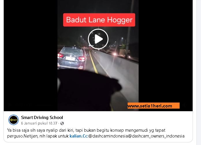 Apa itu lane hogger dan ciri-cirinya di jalan raya - setia1heri.com