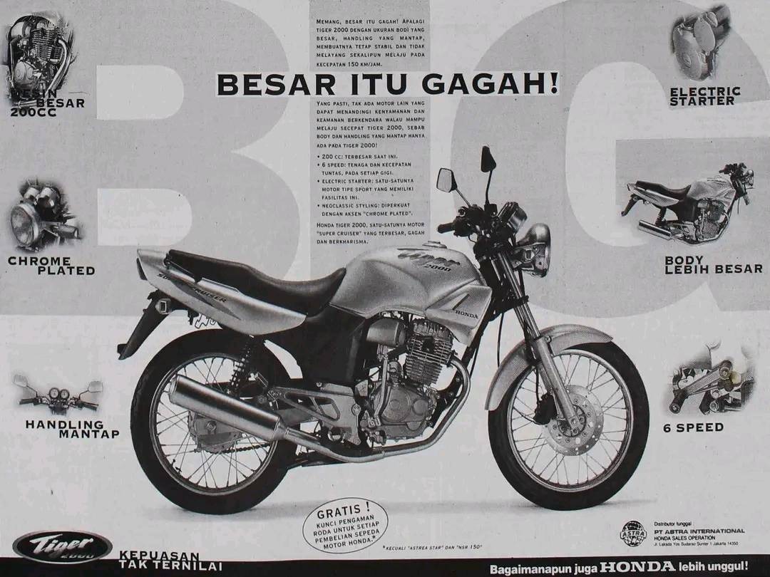 Iklan lawas motor Honda Tiger 2000 - setia1heri.com