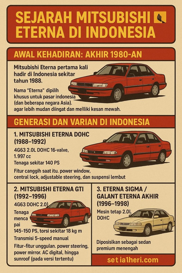 Sejarah 3 Generasi Mitsubishi Eterna di Indonesia - setia1heri.com